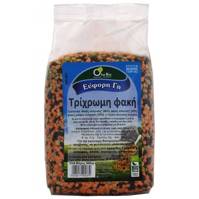 ΦΑΚΕΣ ΤΡΙΧΡΩΜΕΣ ΒΙΟ 500ΓΡ - House of Deli